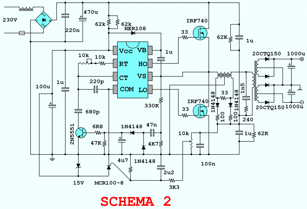 Uso del IR2153 per alimentatori switching fino a 1,5KW – Elettronica La ...
